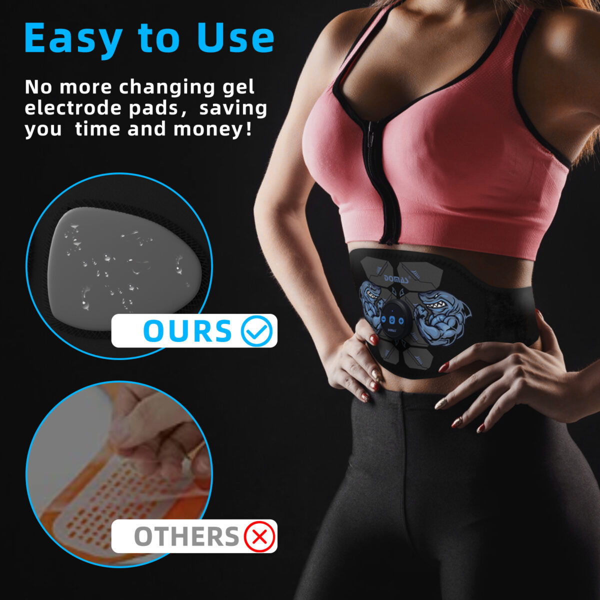 DOMAS Wireless Ab Stimulator Belt – Domas